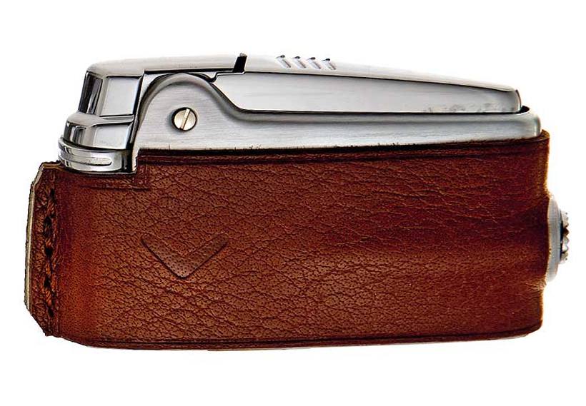 ronson premier varaflame brown leather Lighter LIGHTERS ronson
