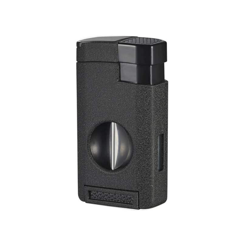 CIGAROL – Triple Torch Jet Lighter Black with V-Cut (310093)