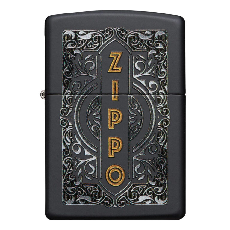 ZIPPO - Logo Filigree Black Matte Lighter (49635)