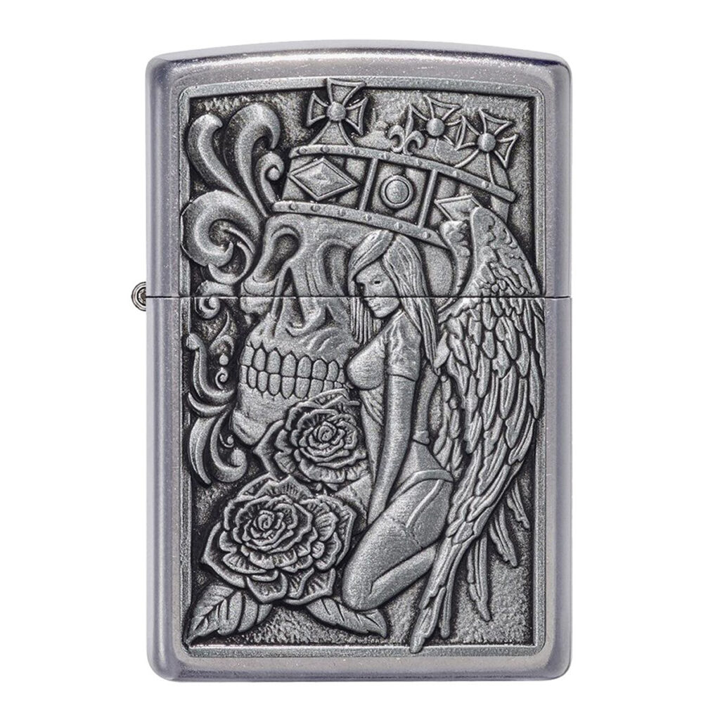 ZIPPO - Skull And Angel Emblem Lighter (49442)